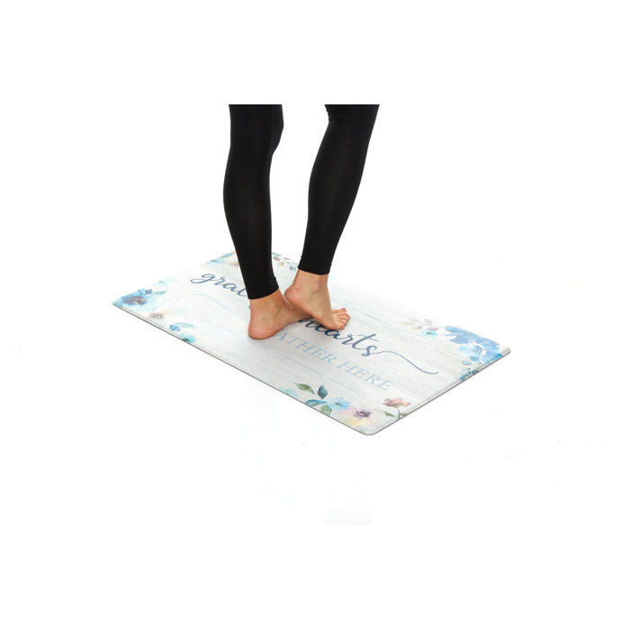Rosalind Wheeler Stephens Grateful Hearts Gather Anti-Fatigue Mat & Reviews | Wayfair